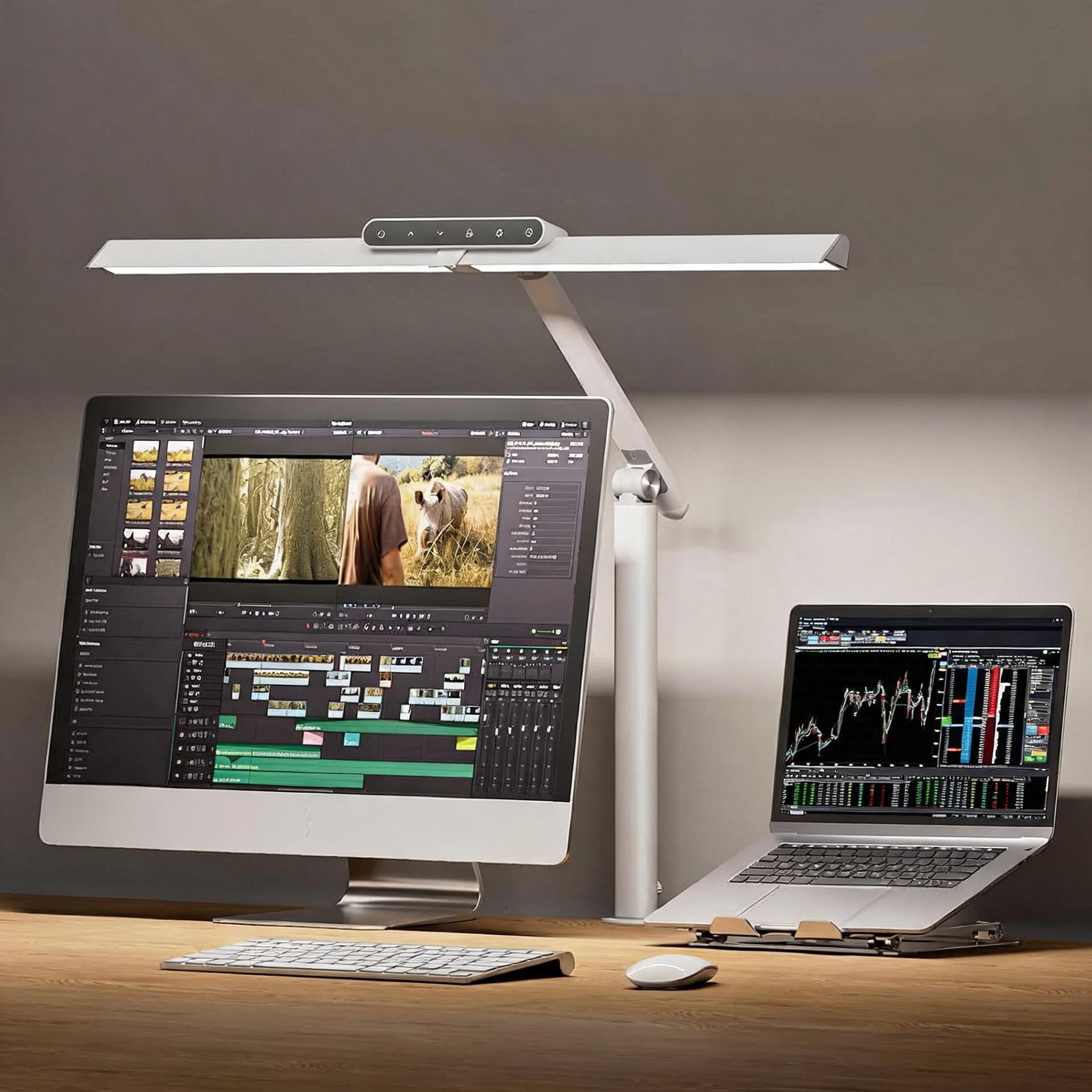 LED Clamp Desk Lamp 1200LM with Natural Light Simulation and 97+ CRI ...