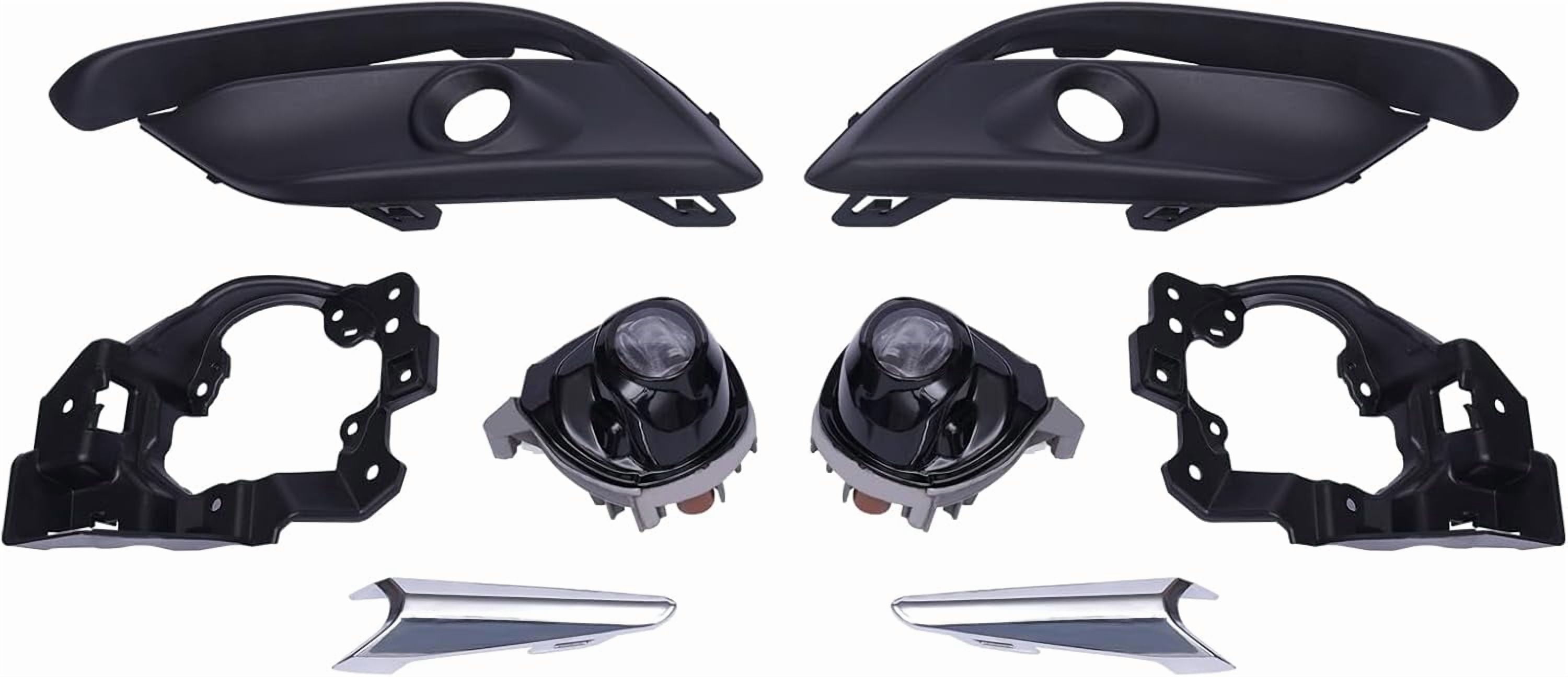 LED Clear Bumper Fog Light Lamp Front Pair LH+RH w/Switch + Bezel Trim ...