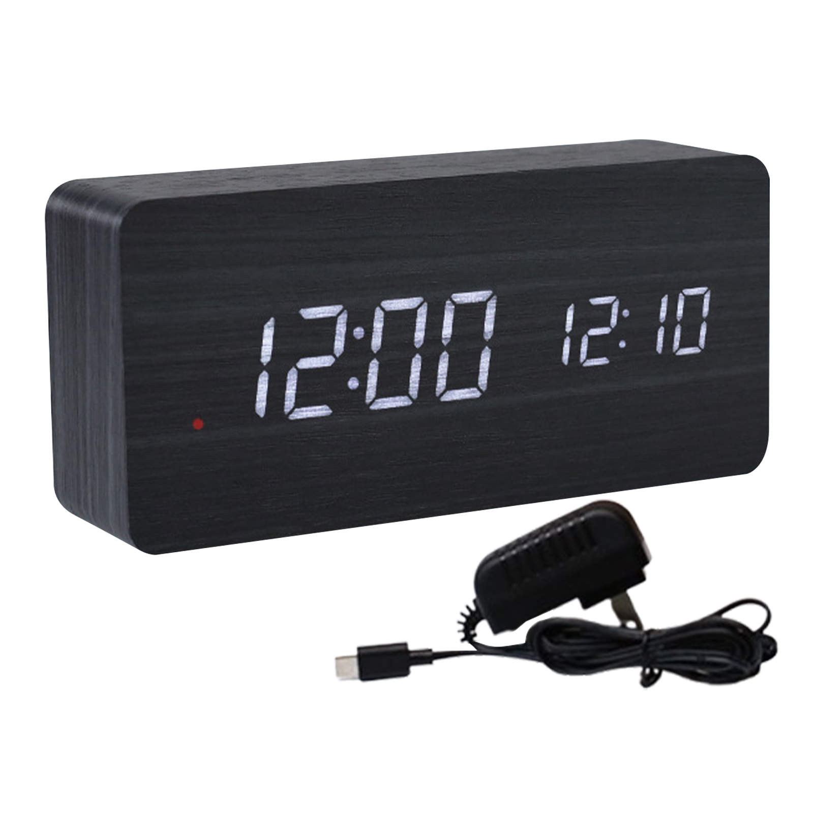 LED Clock Digital Wood,Digital Clock For Bedroom,LED Digital Alarm ...