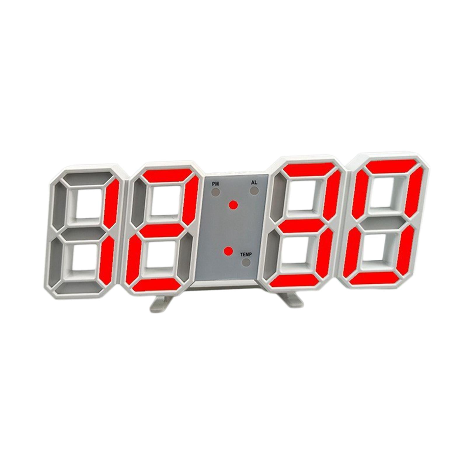 LED Clock Large Display Digital Wall Clock for NightStand Living Room ...