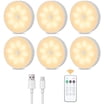 12V Under Cabinet Light LED Puck Lights Wireless Downlight Spotlights ...