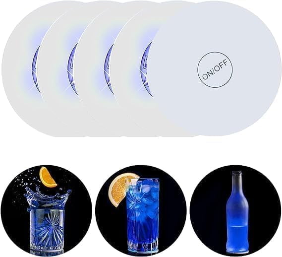 WE LED Coaster,10 Pack LED Cup Holder Lights, Liquor Bottle Light ...