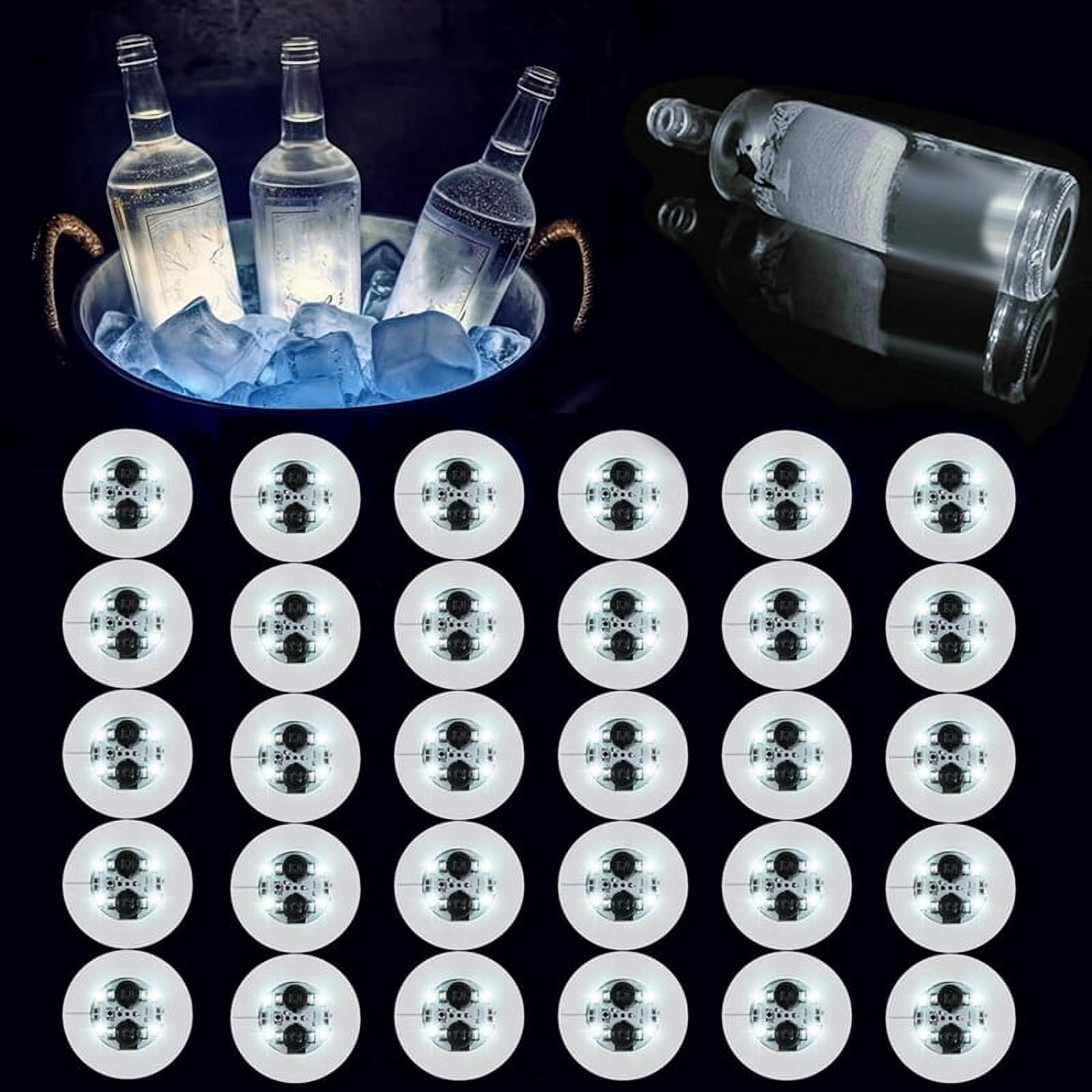 LED Coaster,30 Pack Light Up Coasters for Drinks,Led Coaster Lights ...
