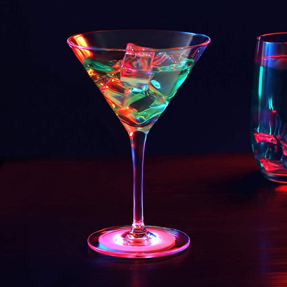 LED Coaster, LED Coaster Round Flash Cup Mat Sticker Lights LED Bottle ...