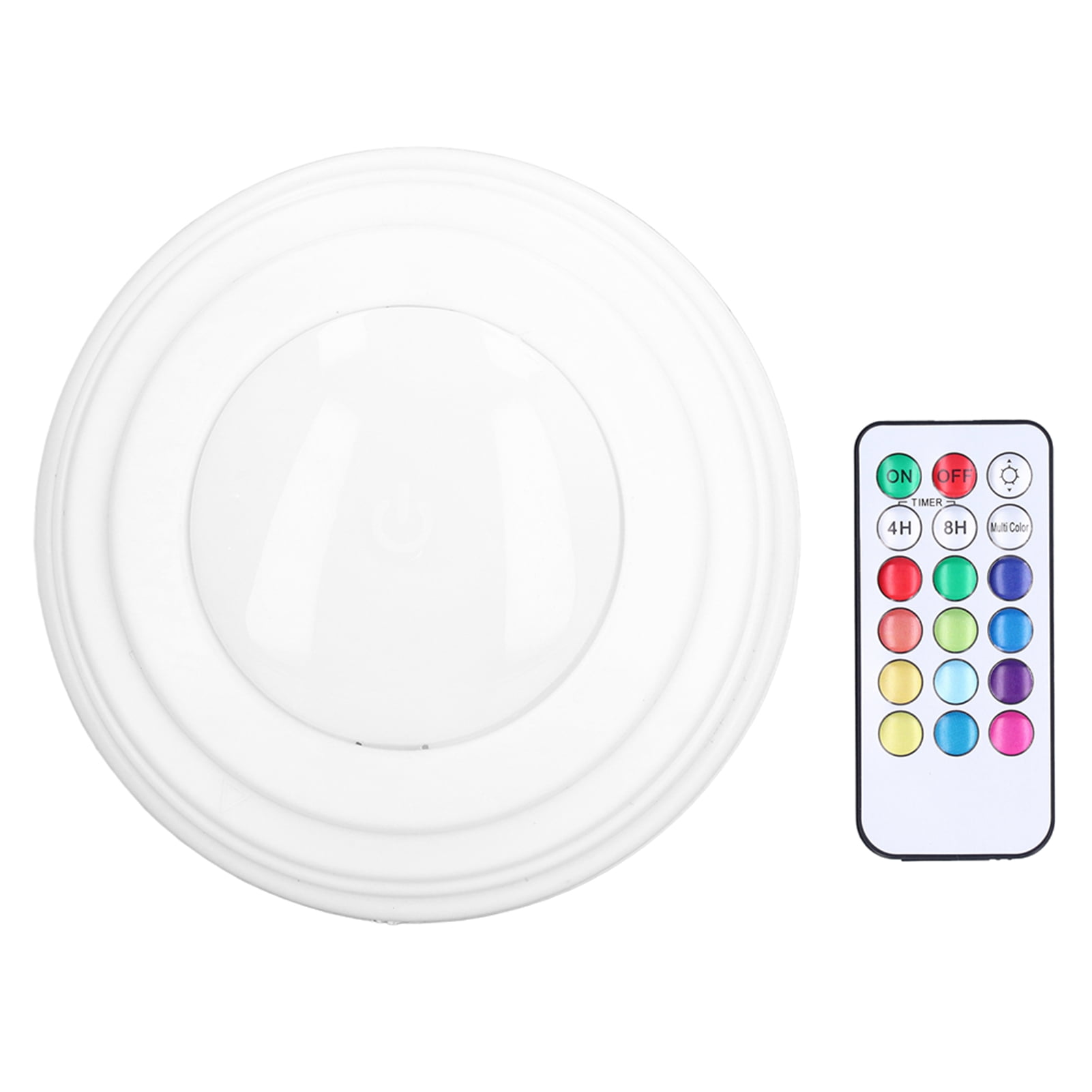 LED Color Changing Puck Lightings Dimmable RGBW Cabinet Night Light for ...