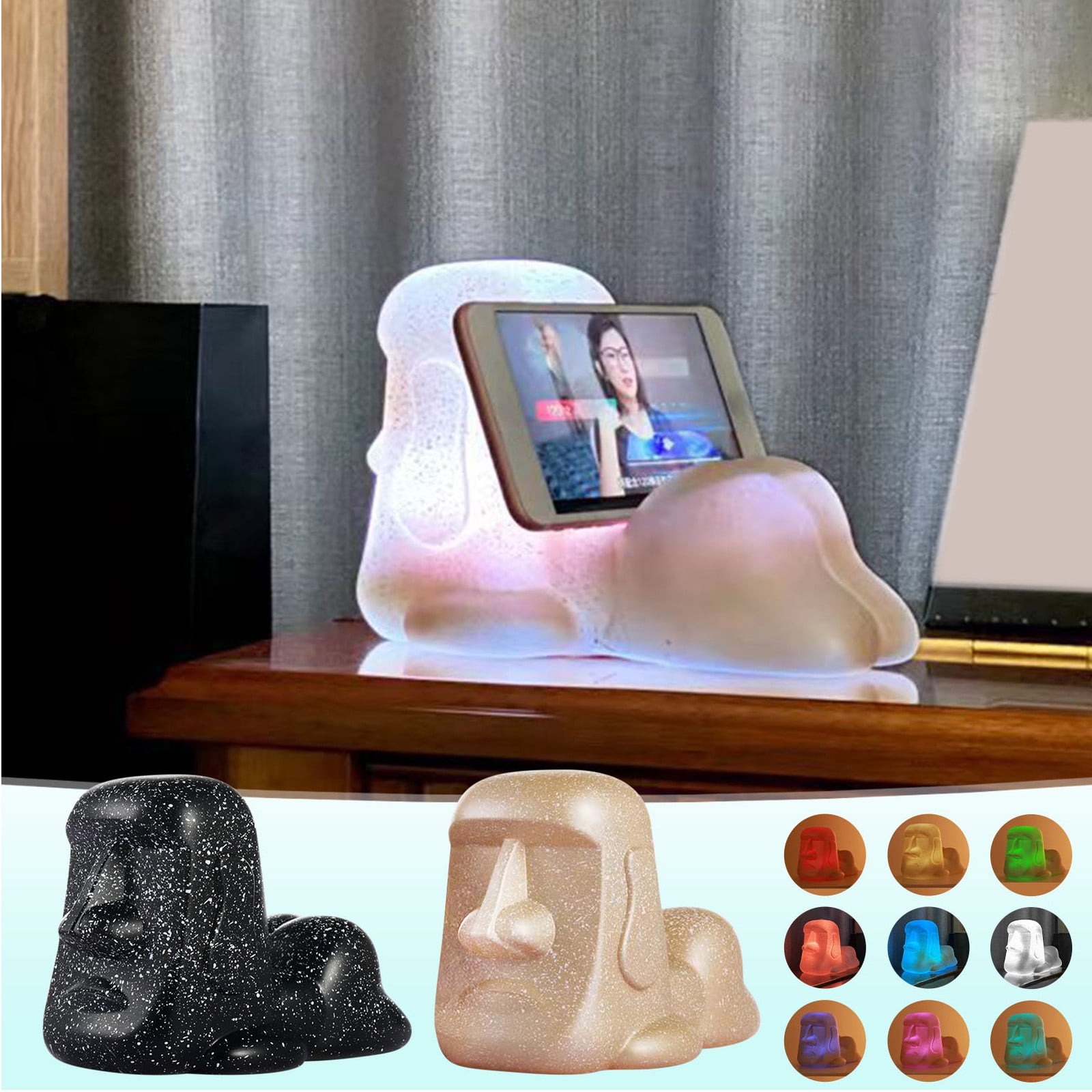 LED Color Changing Stone Figure Night Light | Intelligent Voice Control ...