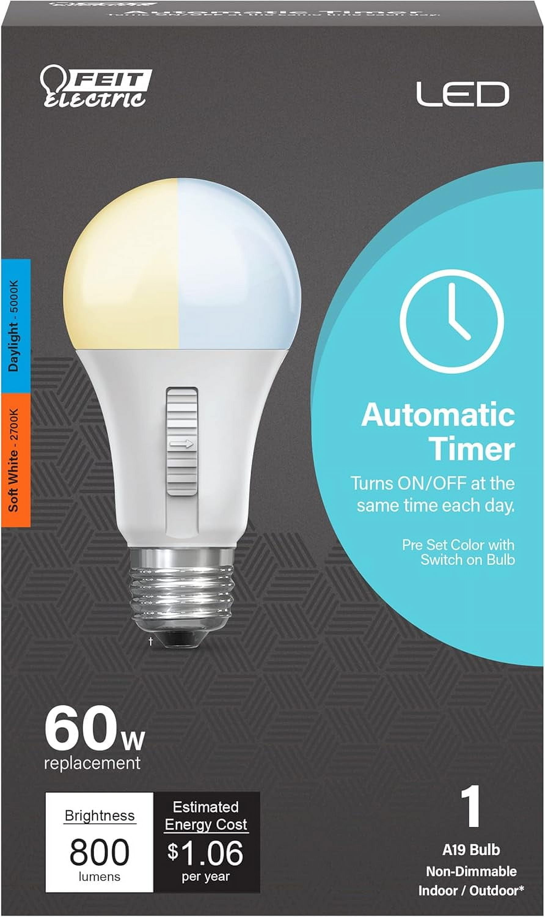 LED Color Selectable Timer Intellibulb - A19 with an E26 Medium Base ...