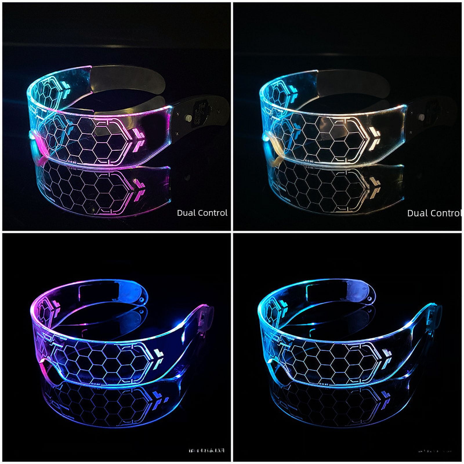 LED Colorful Luminous Technology Glasses Bar Didi Party Science Fiction ...