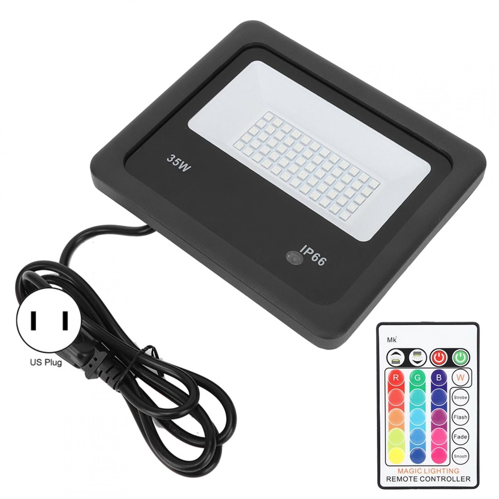 LED Colorful RGB Remote Control Floodlight Projection Light 35W for ...