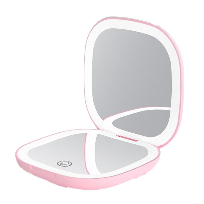 LED Compact Makeup Mirror, 4 Inches 1X/10X Magnification Travel Mirror ...