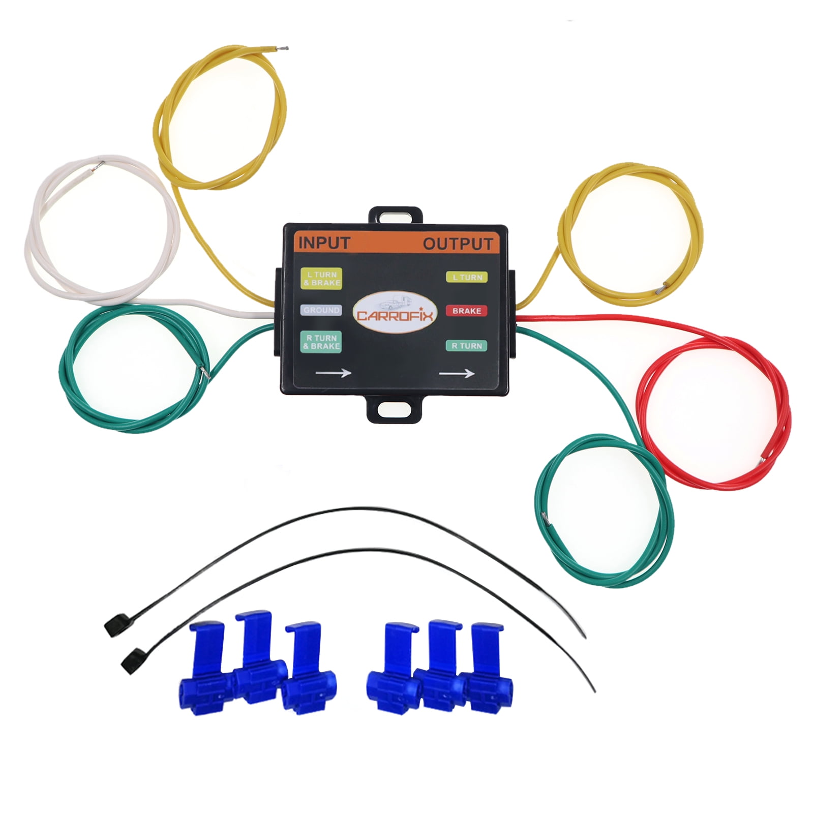 LED Compatible 2 Wire to 3 Wire Trailer Taillight Converter Electrical ...