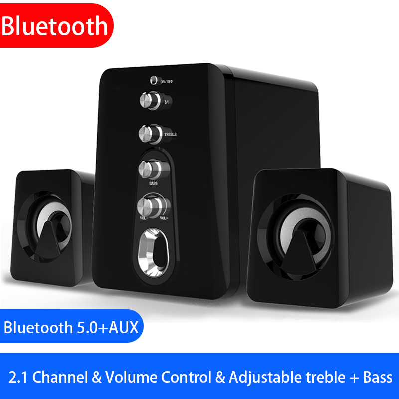 LED Computer Combination Speakers AUX USB Wired Wireless Bluetooth ...
