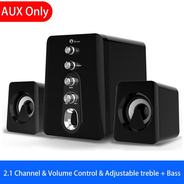 LED Computer Combination Speakers AUX USB Wired Wireless Bluetooth ...