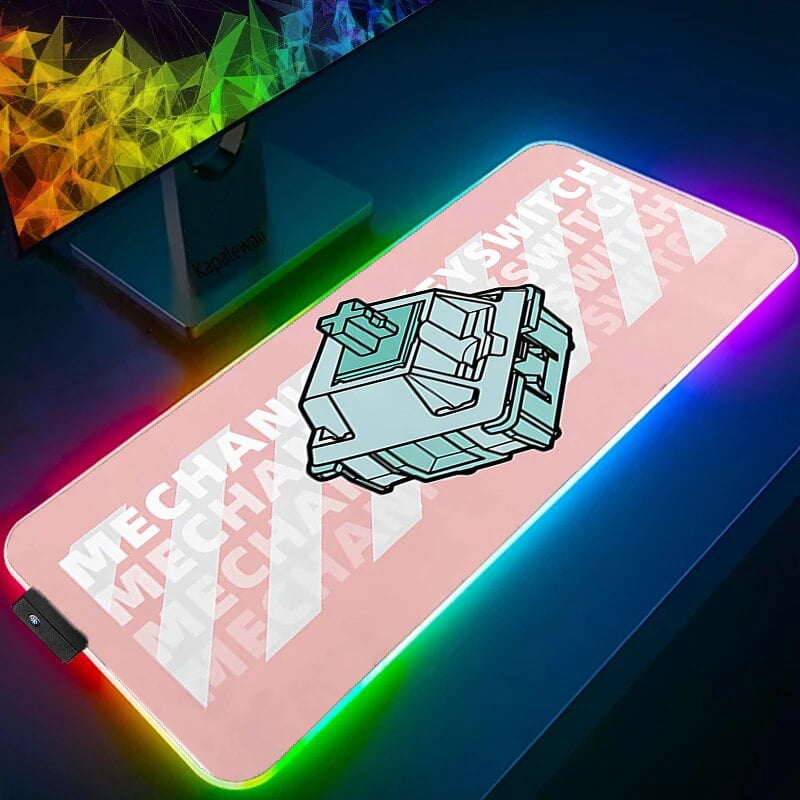 LED Computer Gaming Mouse Pad PC Gamer Solar Syste RGB Mousepad Anime ...