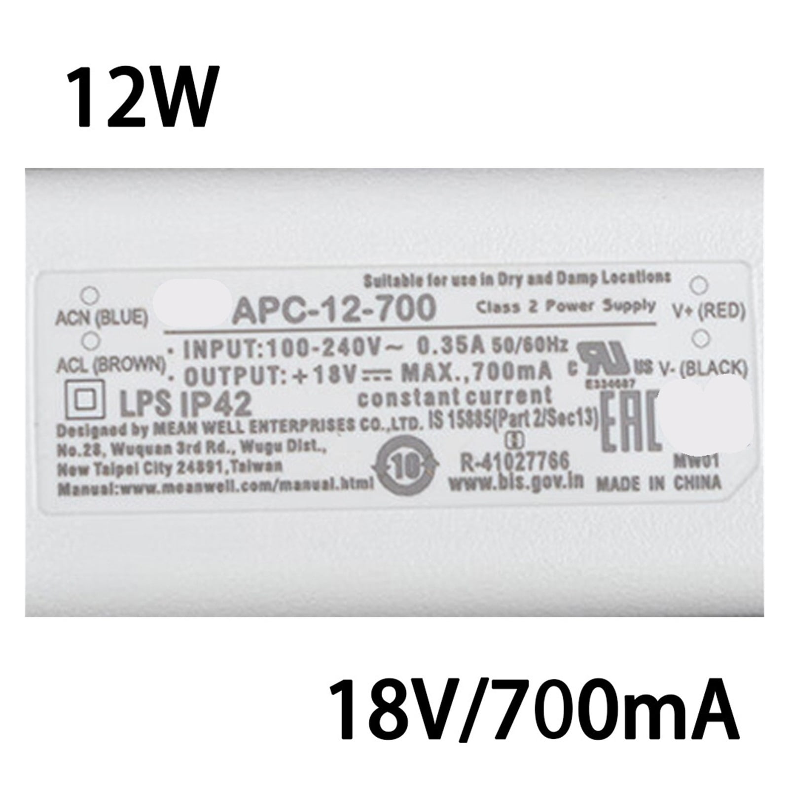 LED Constant Current Power Supply APC-12 12W 350/700mA Lighting Low Cost Driver ,Strong ...
