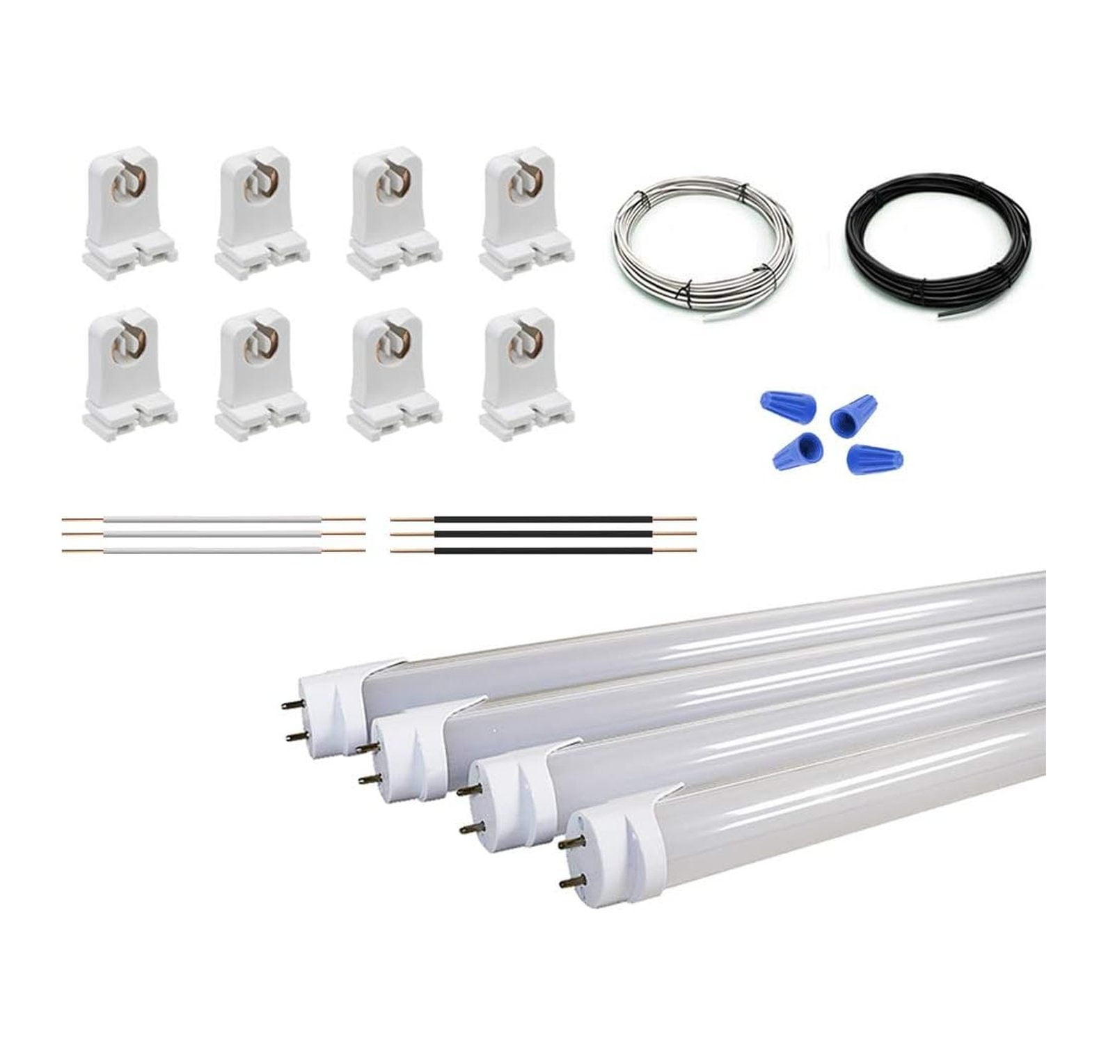 LED Conversion Kit 4 Light Fluorescent to LED Retrofit - Includes (8 ...