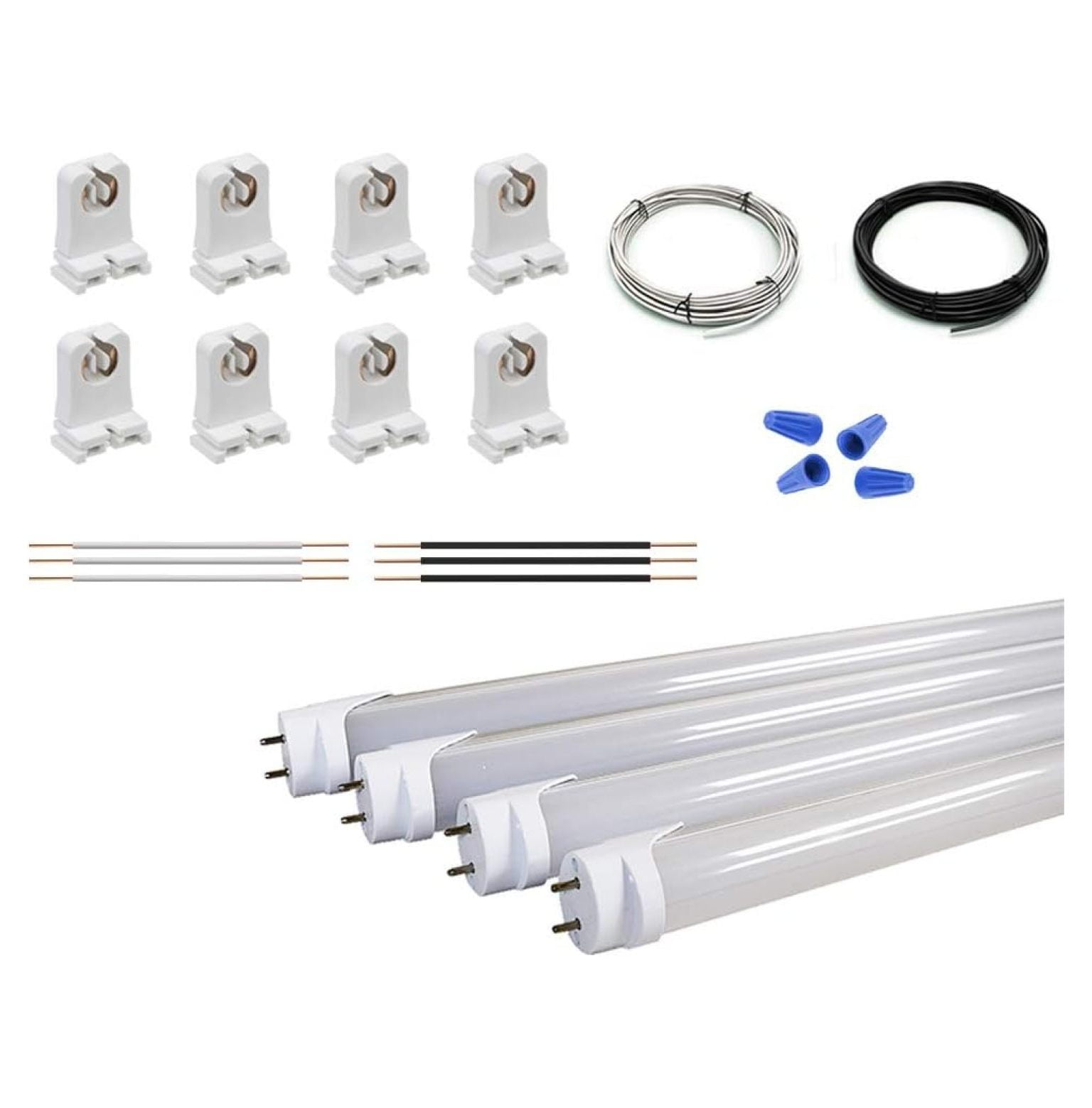 LED Conversion Kit 4 Light Fluorescent to LED Retrofit - Includes (8 ...