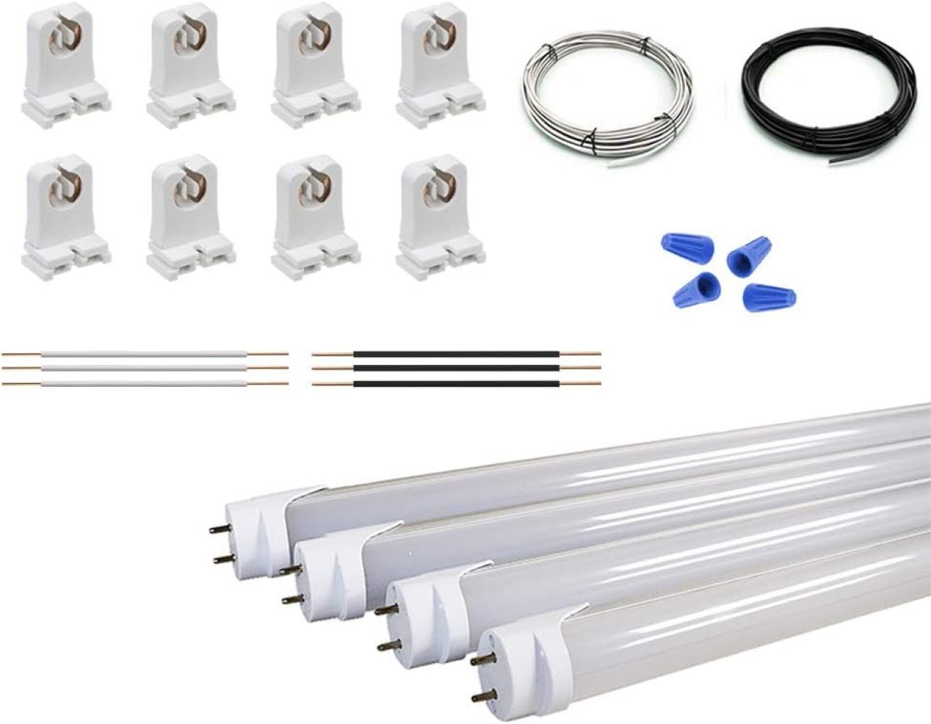 LED Conversion Kit 4 Light Fluorescent to LED Retrofit - Includes (8 ...