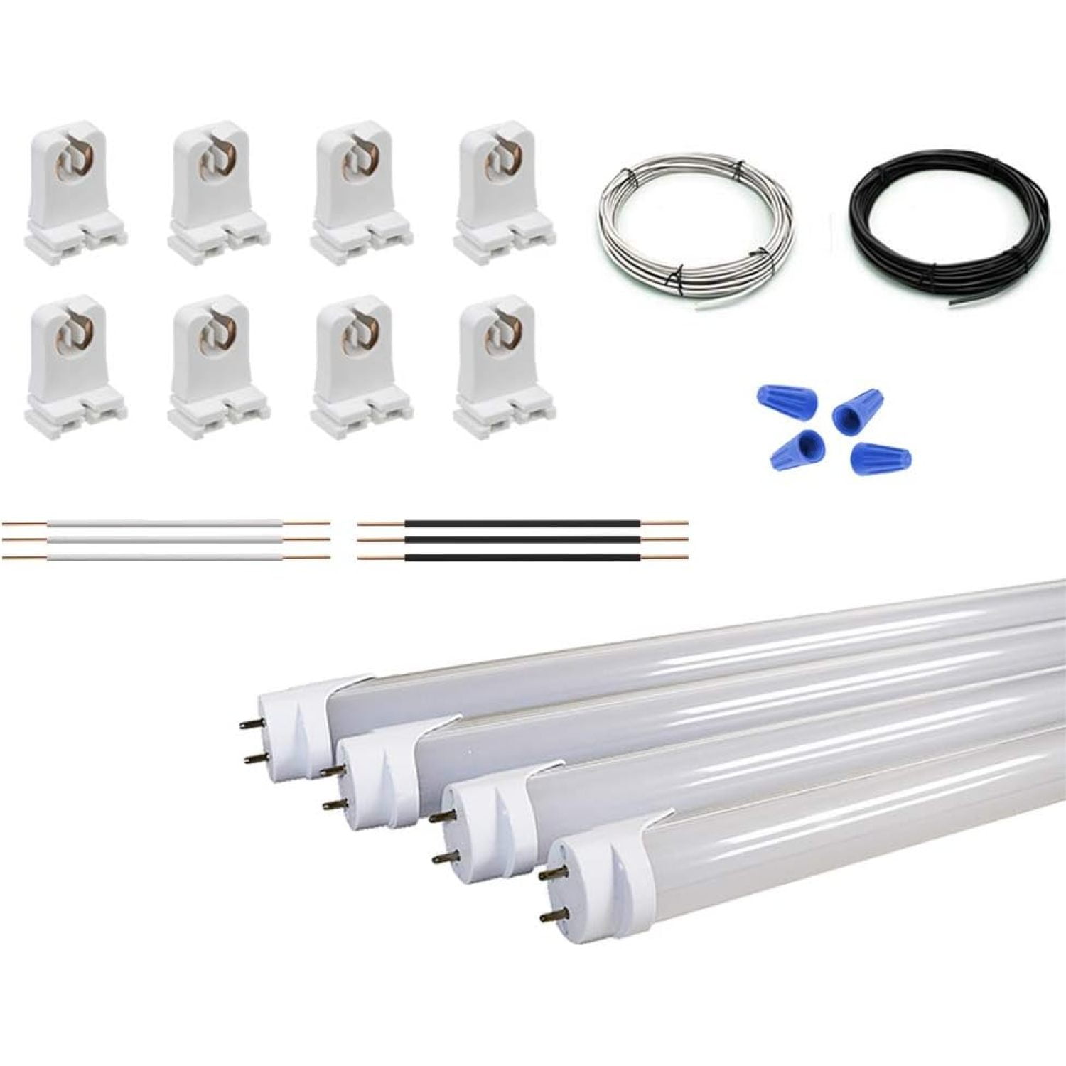 LED Conversion Kit 4 Light Fluorescent to LED Retrofit - Includes (8 ...