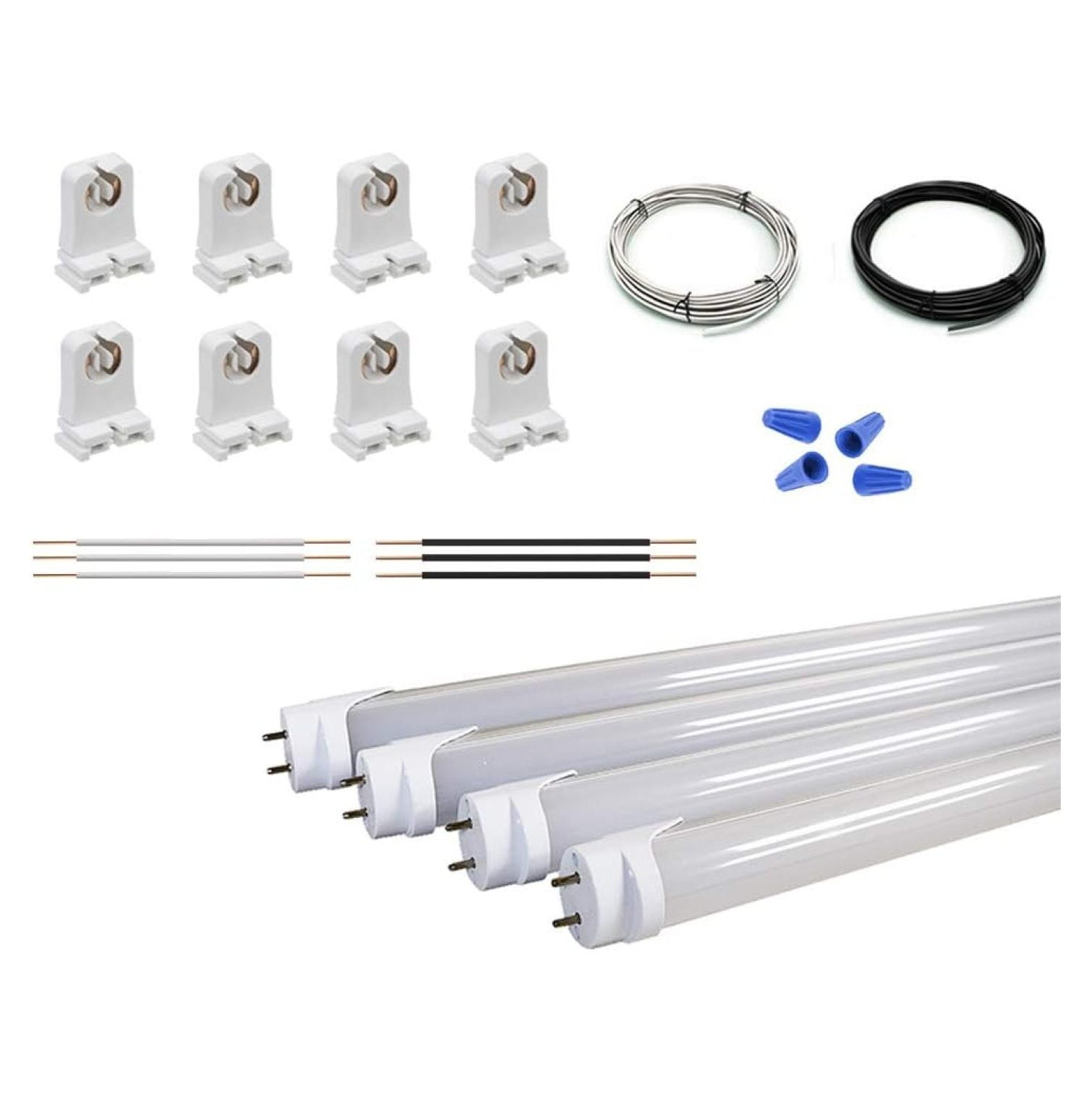 LED Conversion Kit 4 Light Fluorescent to LED Retrofit - Includes (8 ...