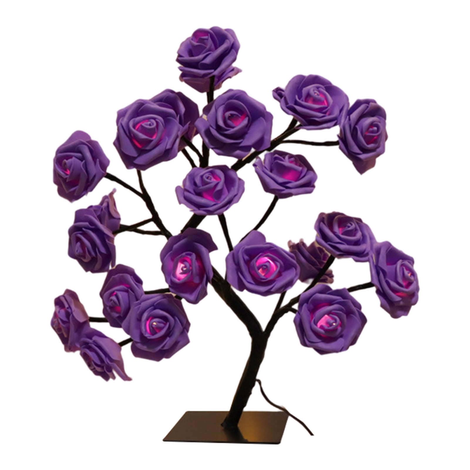 LED Cool Appearance Rose Tree Night Light Plastic Valentine's Day Rose ...