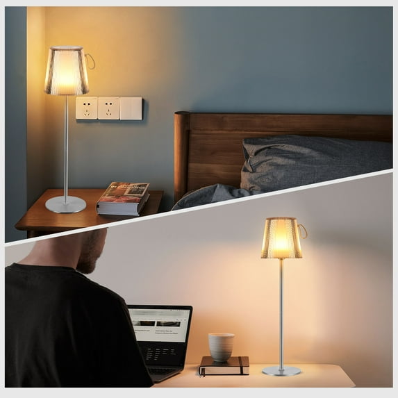LED Cordless Dimmable Table Lamp, Long Lasting 5W/2600mAh Rechargeable ...
