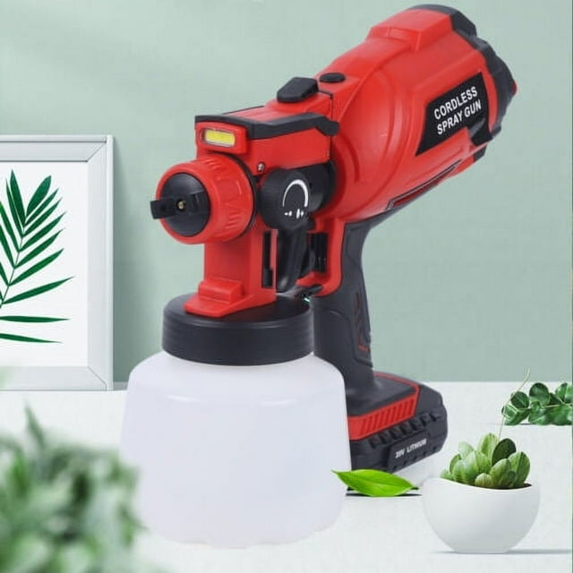 LED Cordless Electric Paint Sprayer 20V 1200ml High Pressure Handheld ...