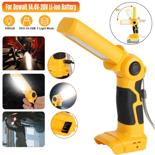 LED Cordless Hand Held Work Area Light For DeWalt 14.4V-20V Max Li-ion ...
