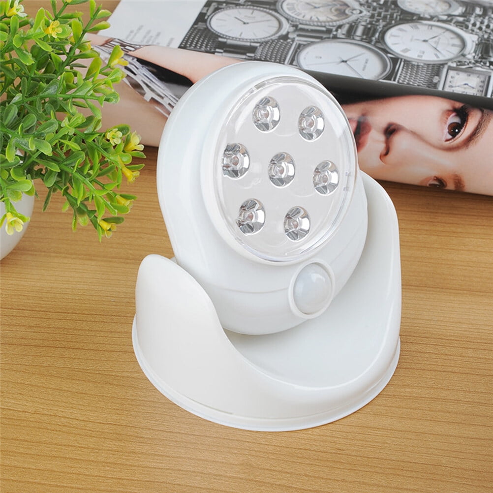 LED Cordless Motion Activated Sensor Lamp 360 Degree Rotation Wall ...