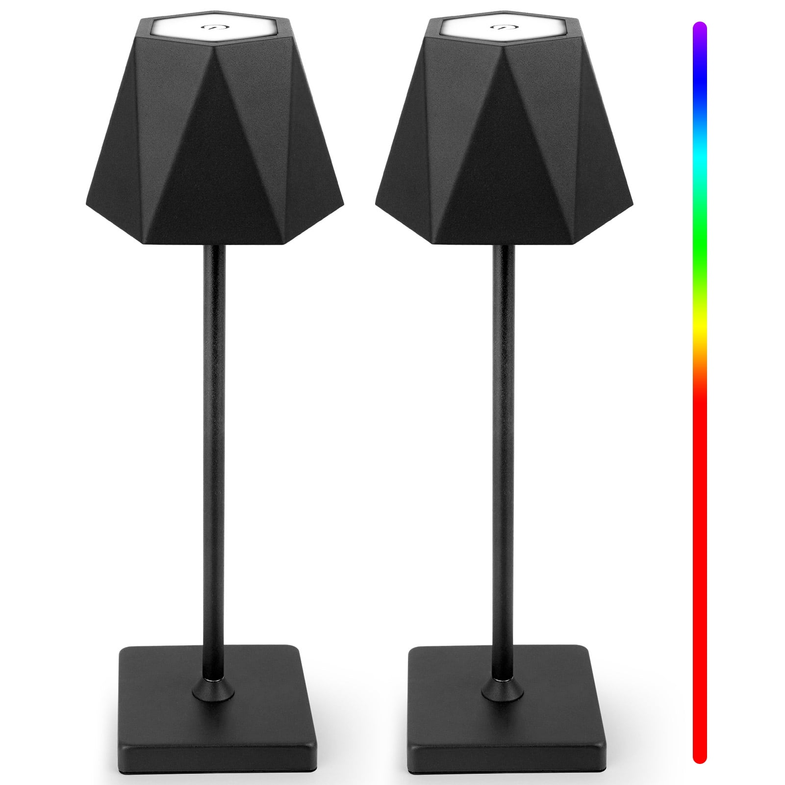 2 Sets USB Charging LED Cordless Table Lamp, Dimmable Desk Lamp ...