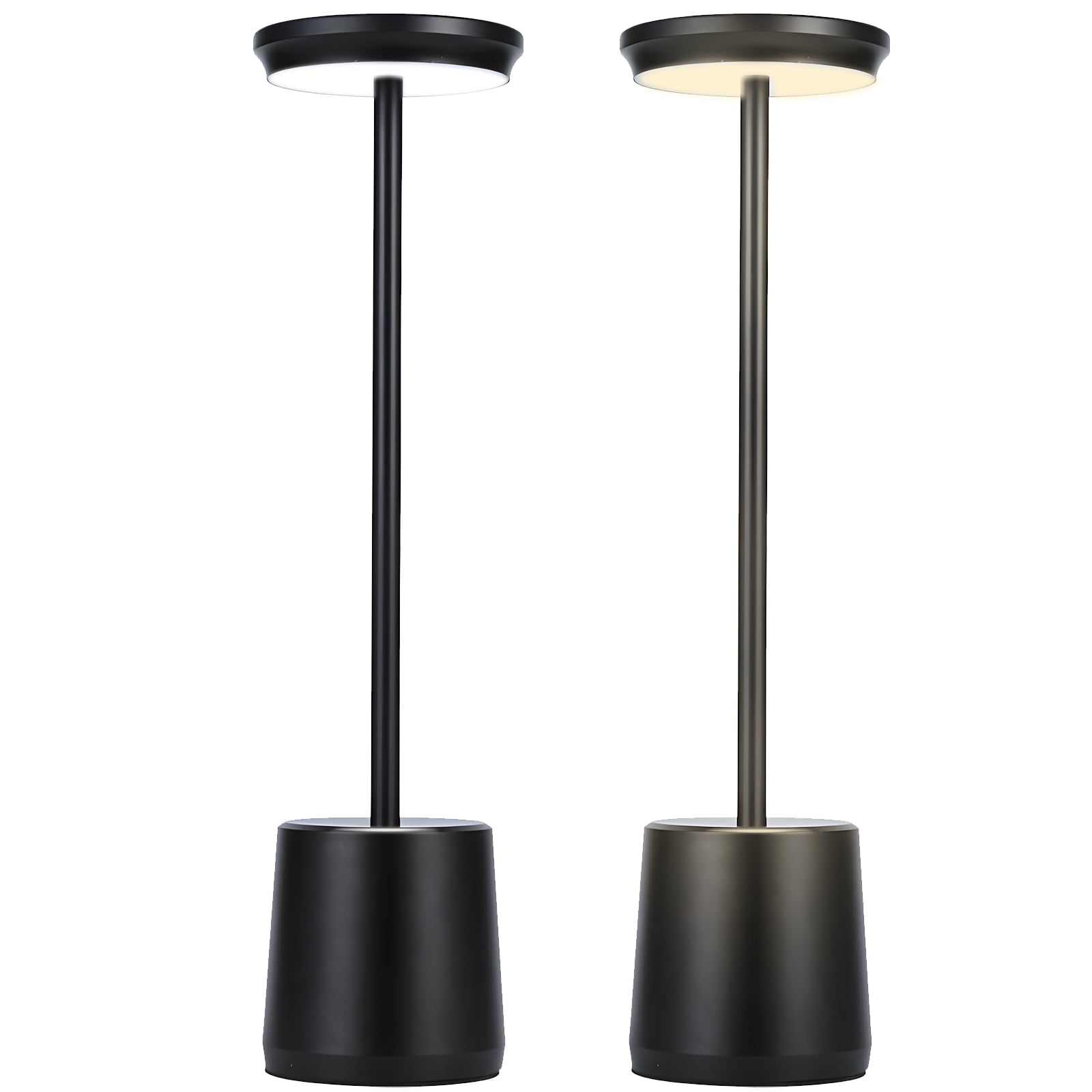 LED Cordless Table Lamps, Portable Rechargeable 4400mAh Battery Powered ...