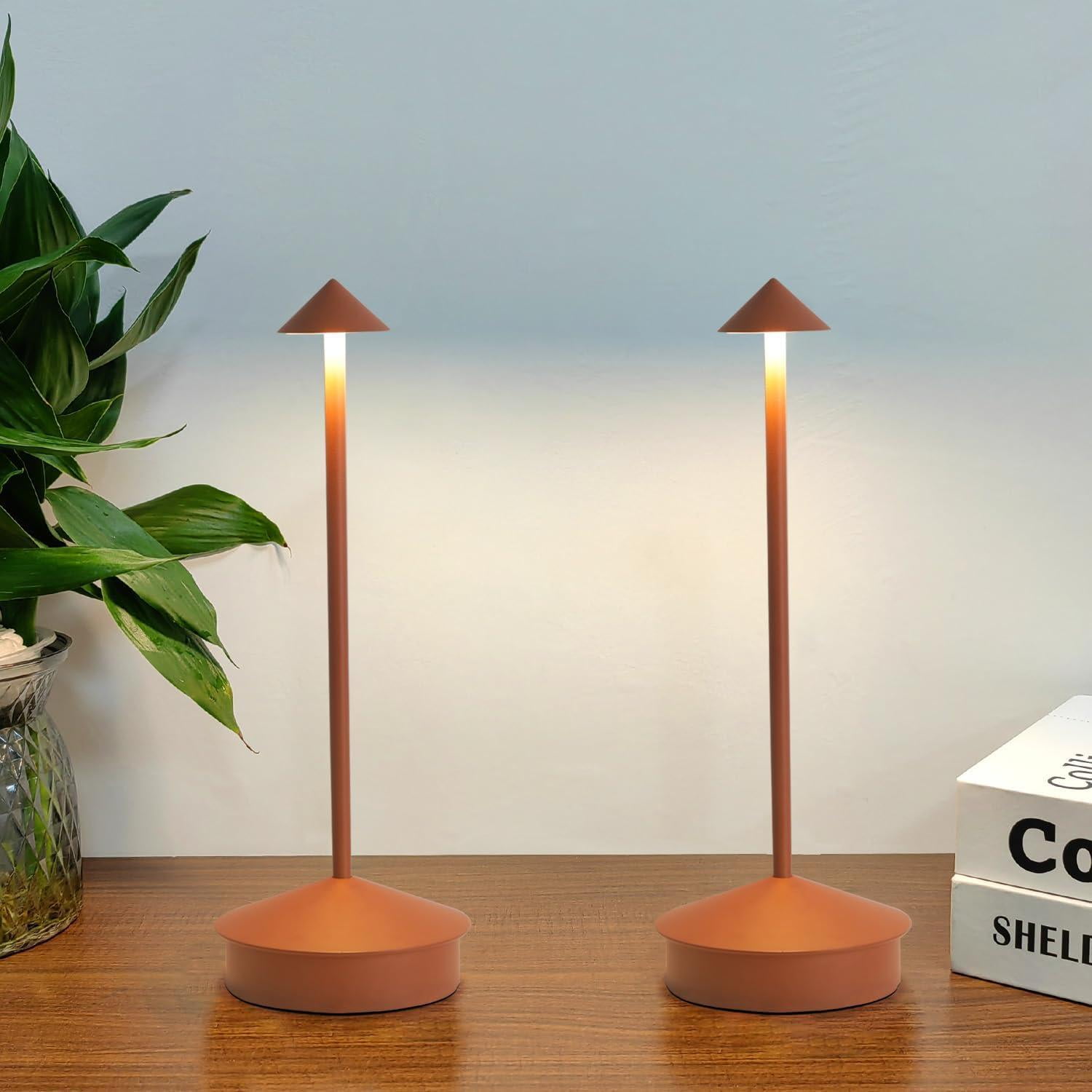 LED Cordless Table Lamps Set of 2, Portable Rechargeable 6000mAh ...