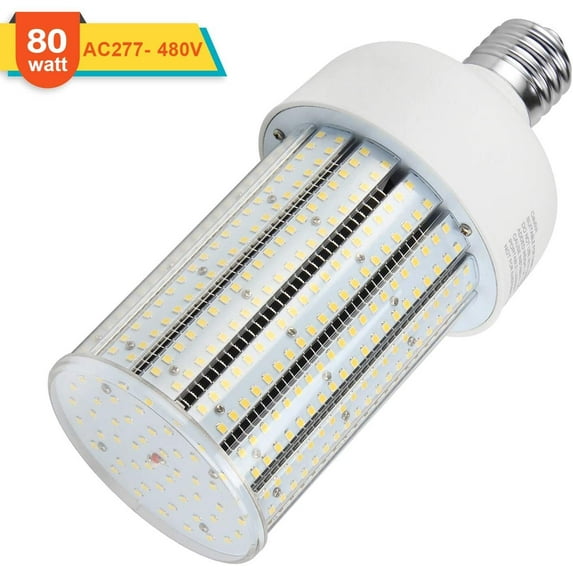 LED Corn Light 80W E39 Mogul Base 5000K Industrial Grade Cob Light Bulbs 480V - Walmart.com