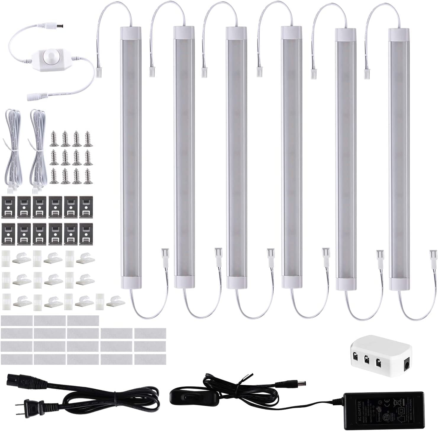 6pcs LED Under Counter Light Fixtures, 12in Dimmable Strip Lights, 24V ...