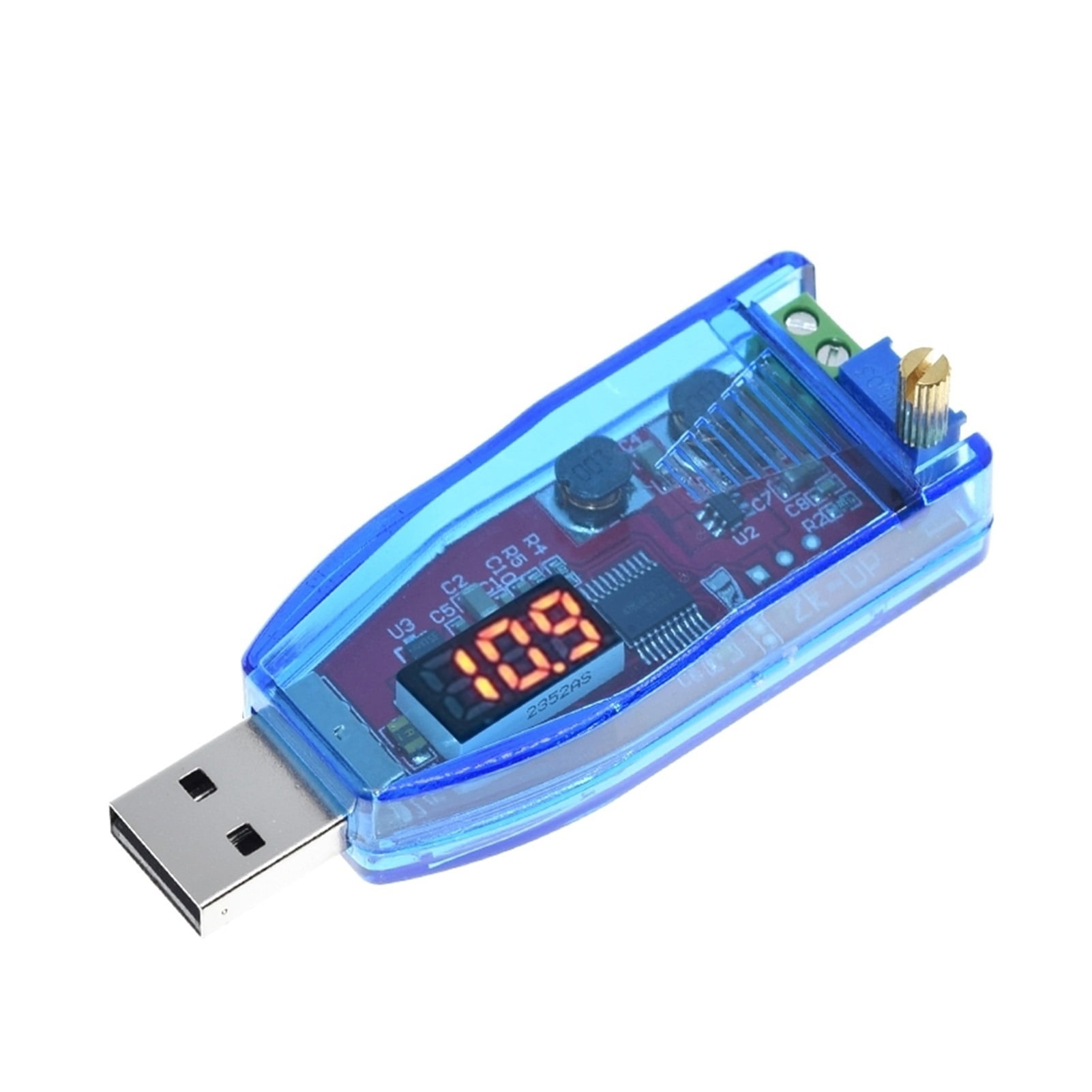 LED DC-DC 5V to DC 1-24V Adjustable Potentiometer USB Step Up/Down Buck Boost Converter Power ...