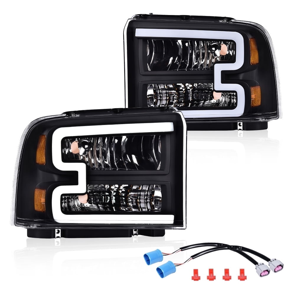 LED DRL BAR Headlights Assembly Fit for Ford F250 F350 F450 F550 Super ...