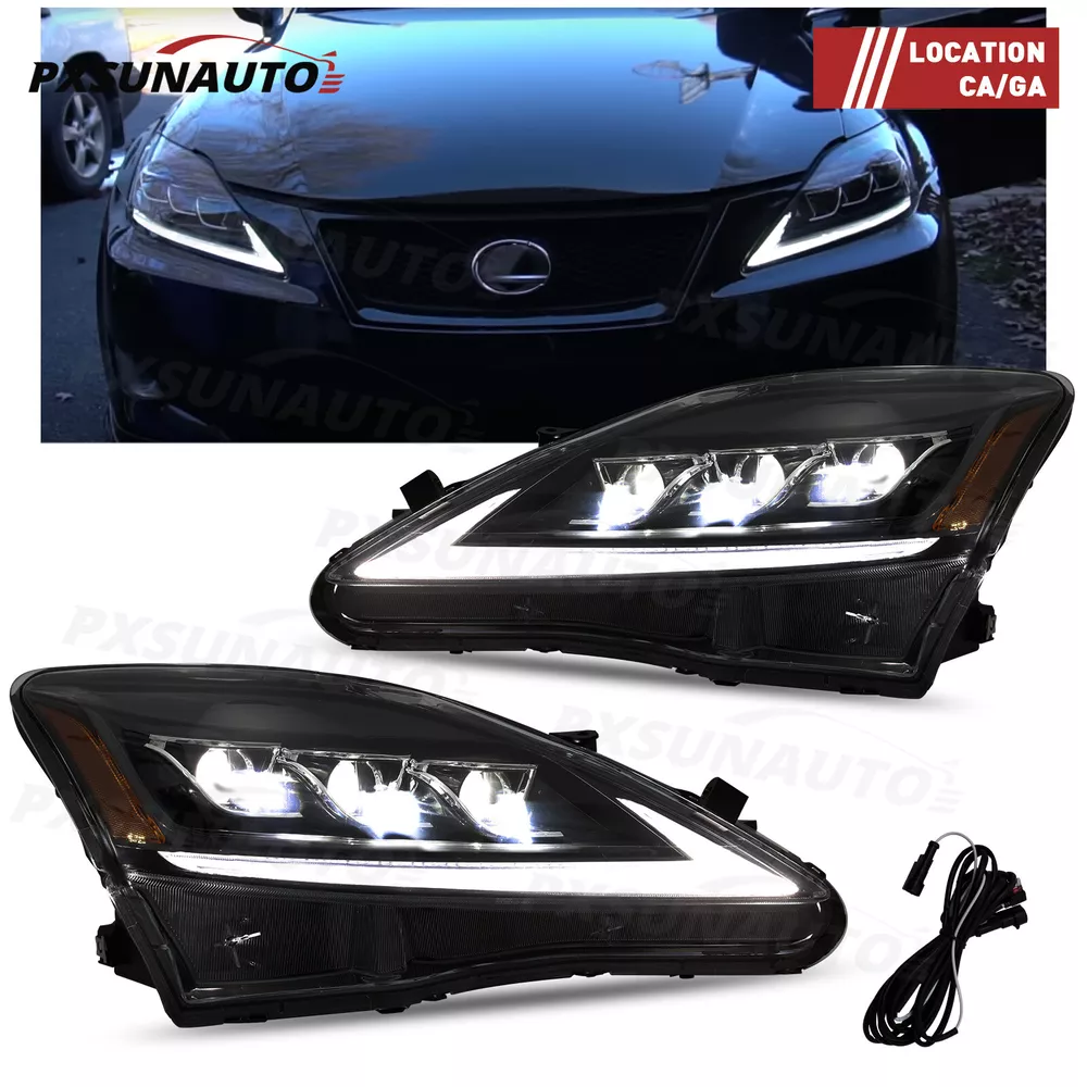 LED DRL Signal Projector Headlight Assembly For 2006-2013 Lexus IS250 ...
