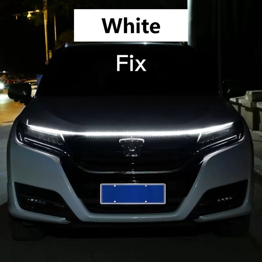 Led daytime running light scan starting car hood decorative lights drl ...