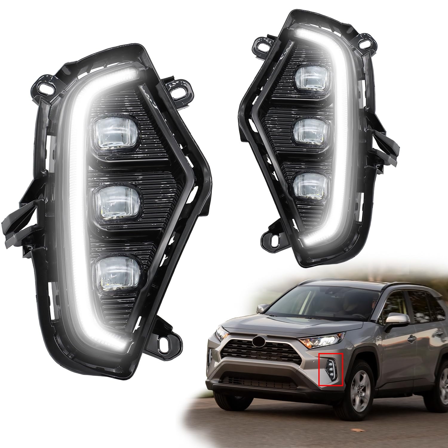 LED Daytime Running Lights CM31 Fit for Toyota RAV4 2019 2020 2021 2022 ...