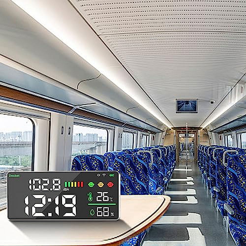 LED Decibel Meter, 2.4G WiFi Wall Mounted Decibel Meter ABS 11 Inch LED ...
