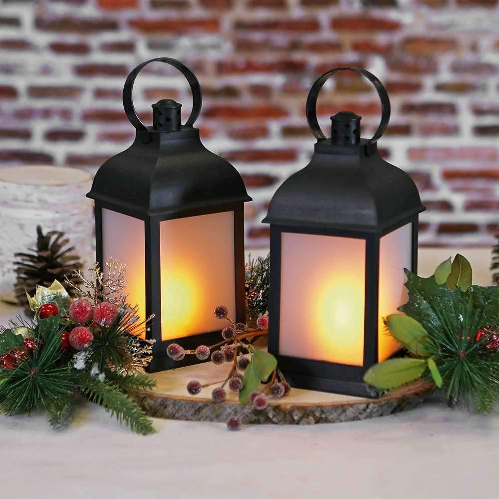 LED Decorative Lanterns - Set of 12 - Kate Aspen Vintage Rustic Home ...