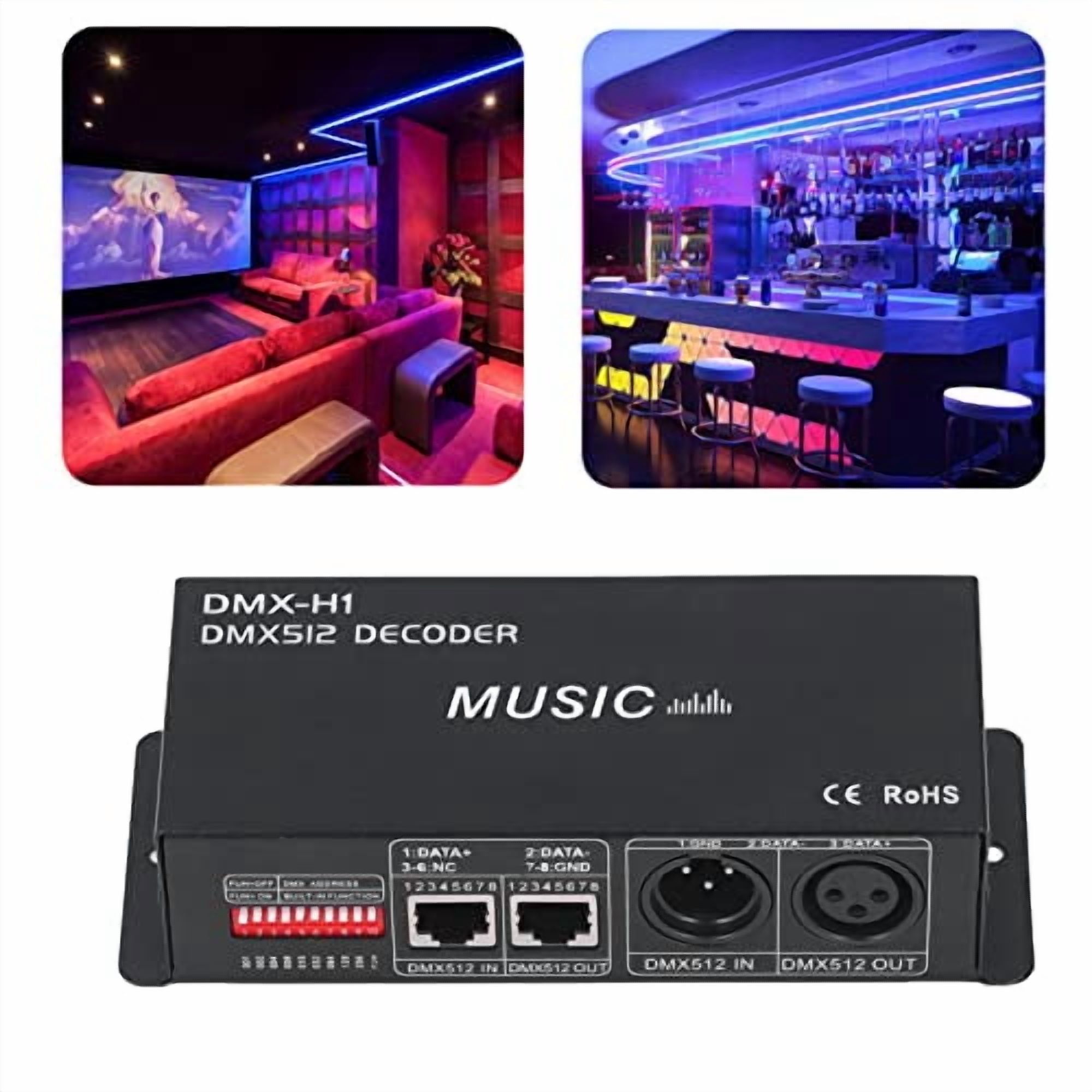 LED Decorder Controller, RGB Dimming Design 4 Channel DMX Decorder PCB ...