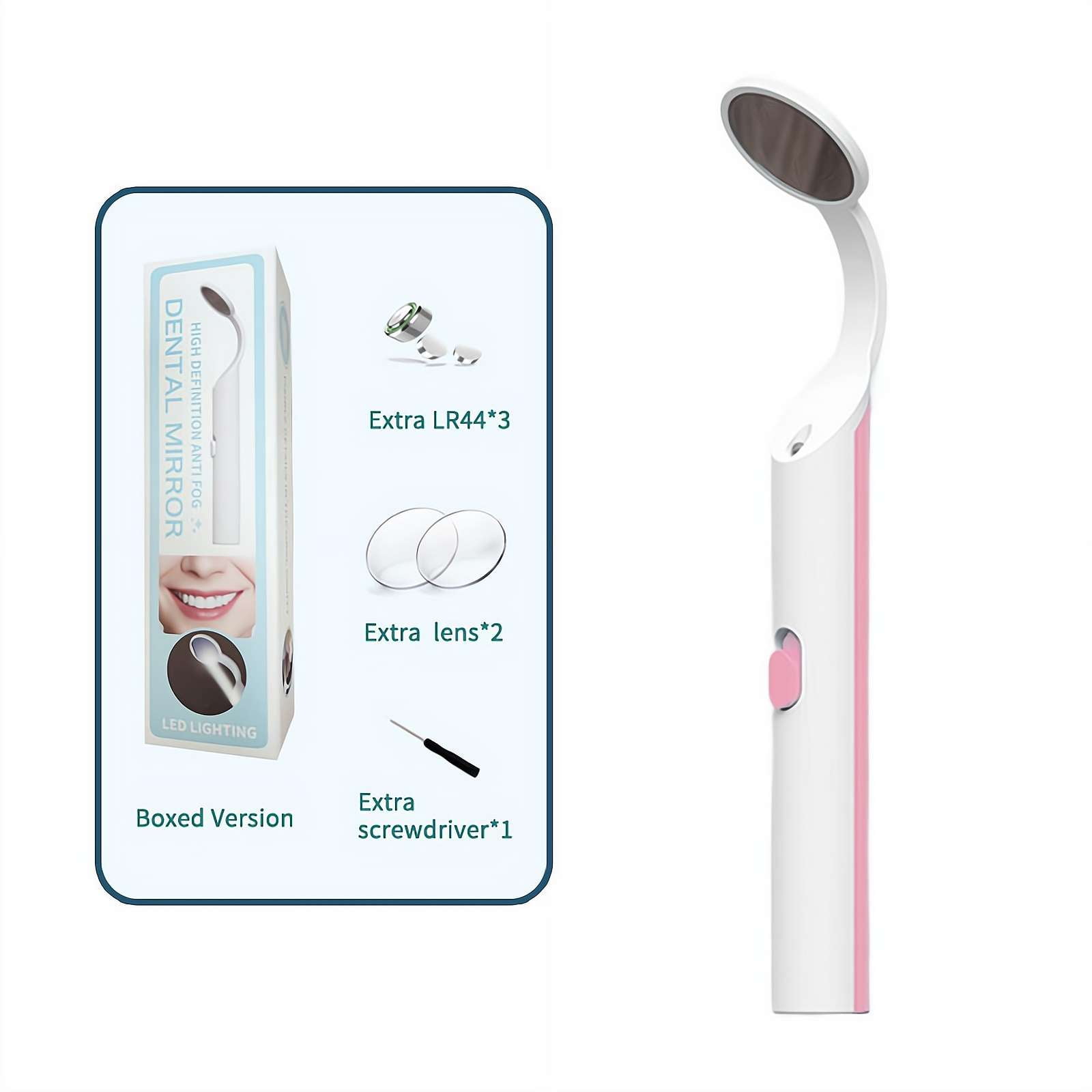 LED Dental Mirror with Light – Anti-Fog Teeth Inspection Tool for Oral ...