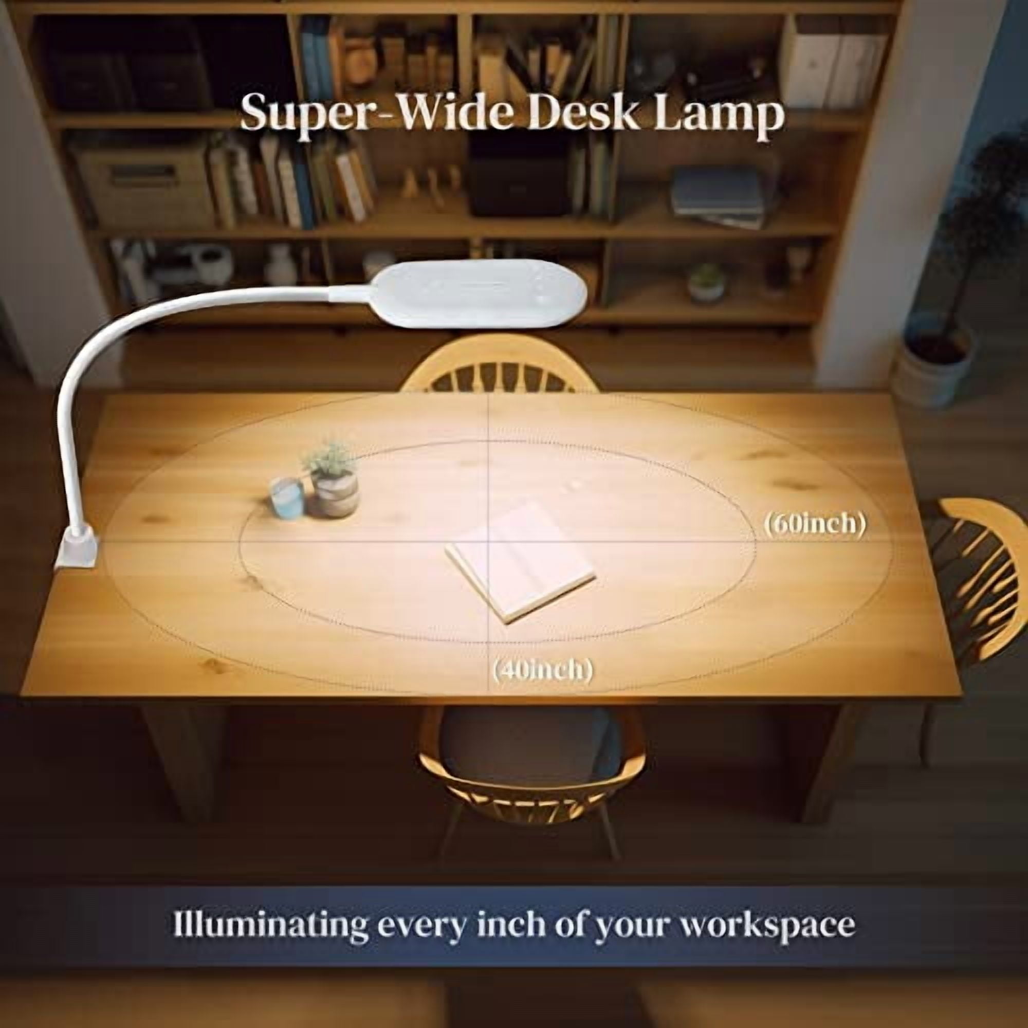 LED Desk Clamp Lamp, Eye Care Table Light Bright Enough for 700 Lumen ...