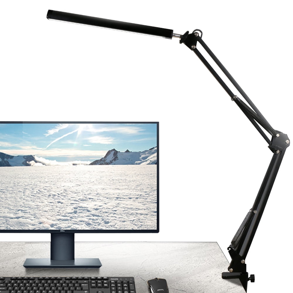 LED Desk Lamp,Adjustable Swing Arm Desk Lamp with Clamp,Dimmable Desk ...