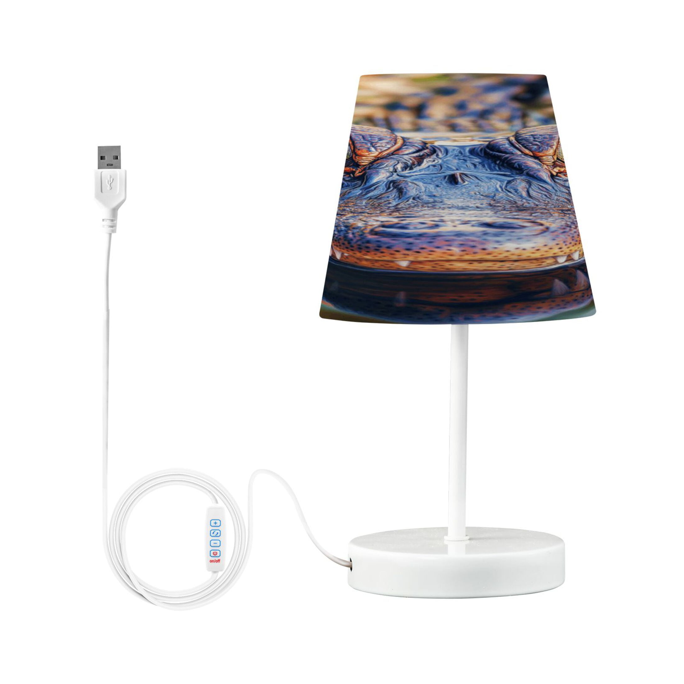 LED Desk Lamp Alligator in Water Table Nightstand Lamps with 3 Color ...