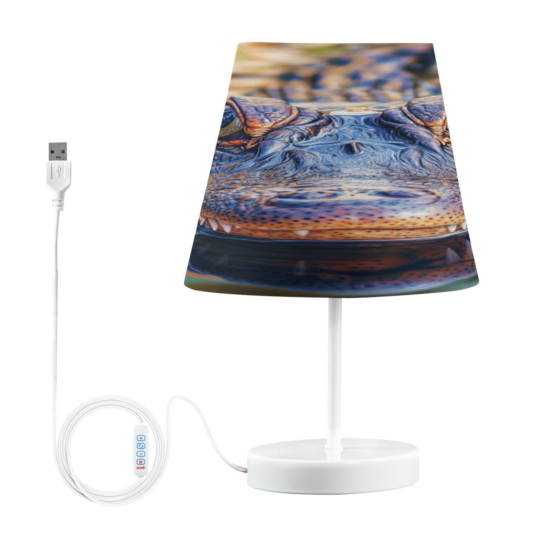 LED Desk Lamp Alligator in Water Table Nightstand Lamps with 3 Color ...