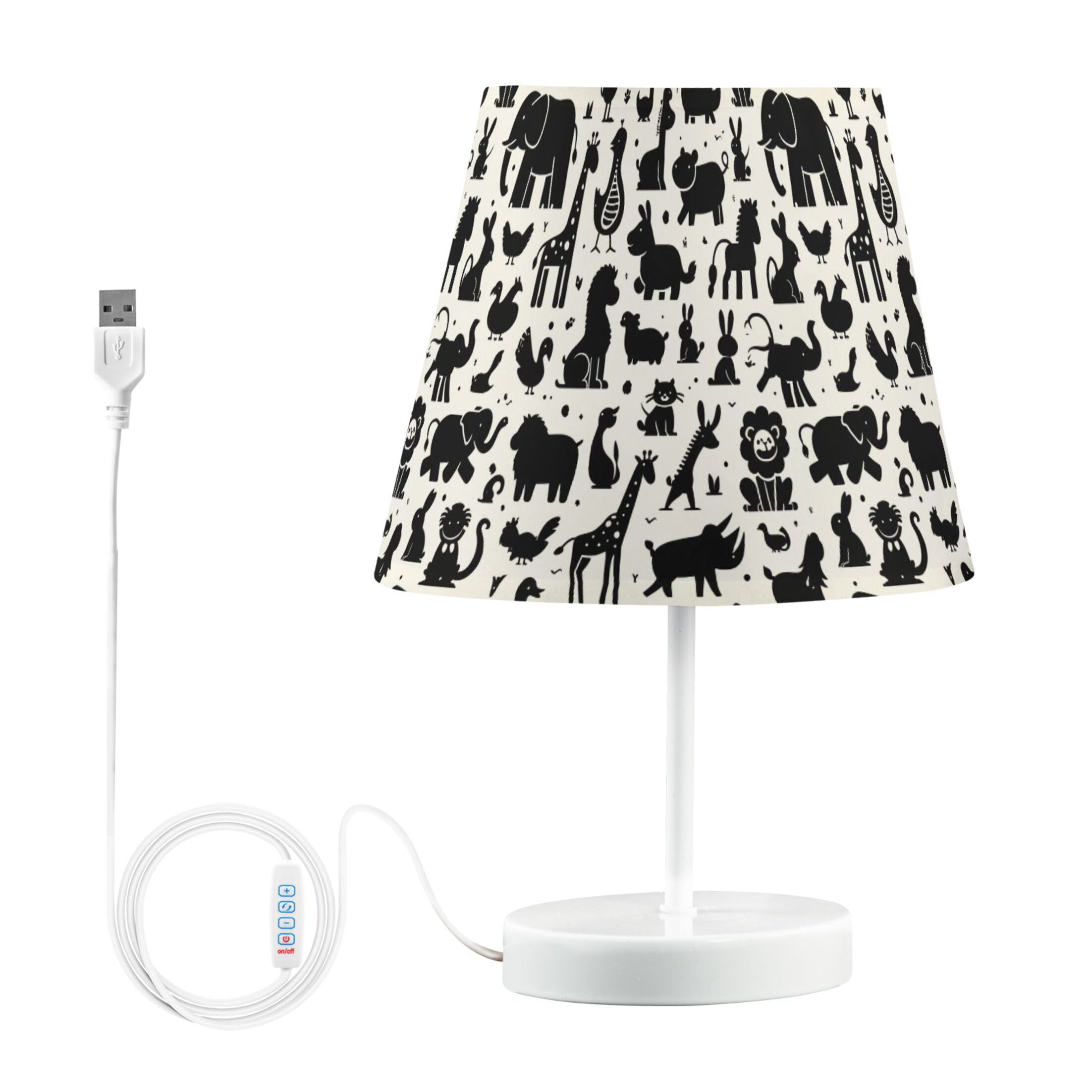 LED Desk Lamp Animal Silhouettes Table Nightstand Lamps with 3 Color ...