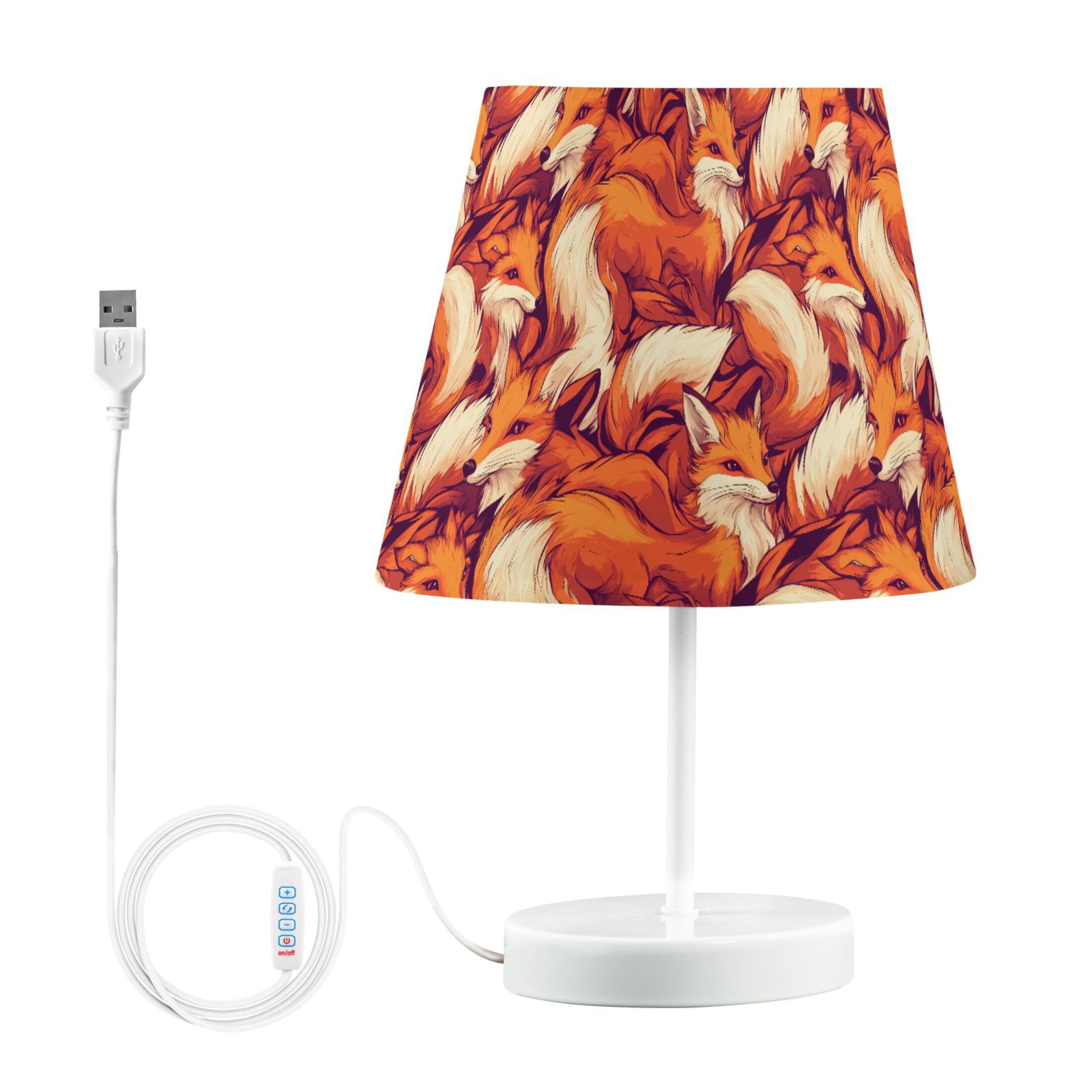 LED Desk Lamp Cartoon Foxes Table Nightstand Lamps with 3 Color ...