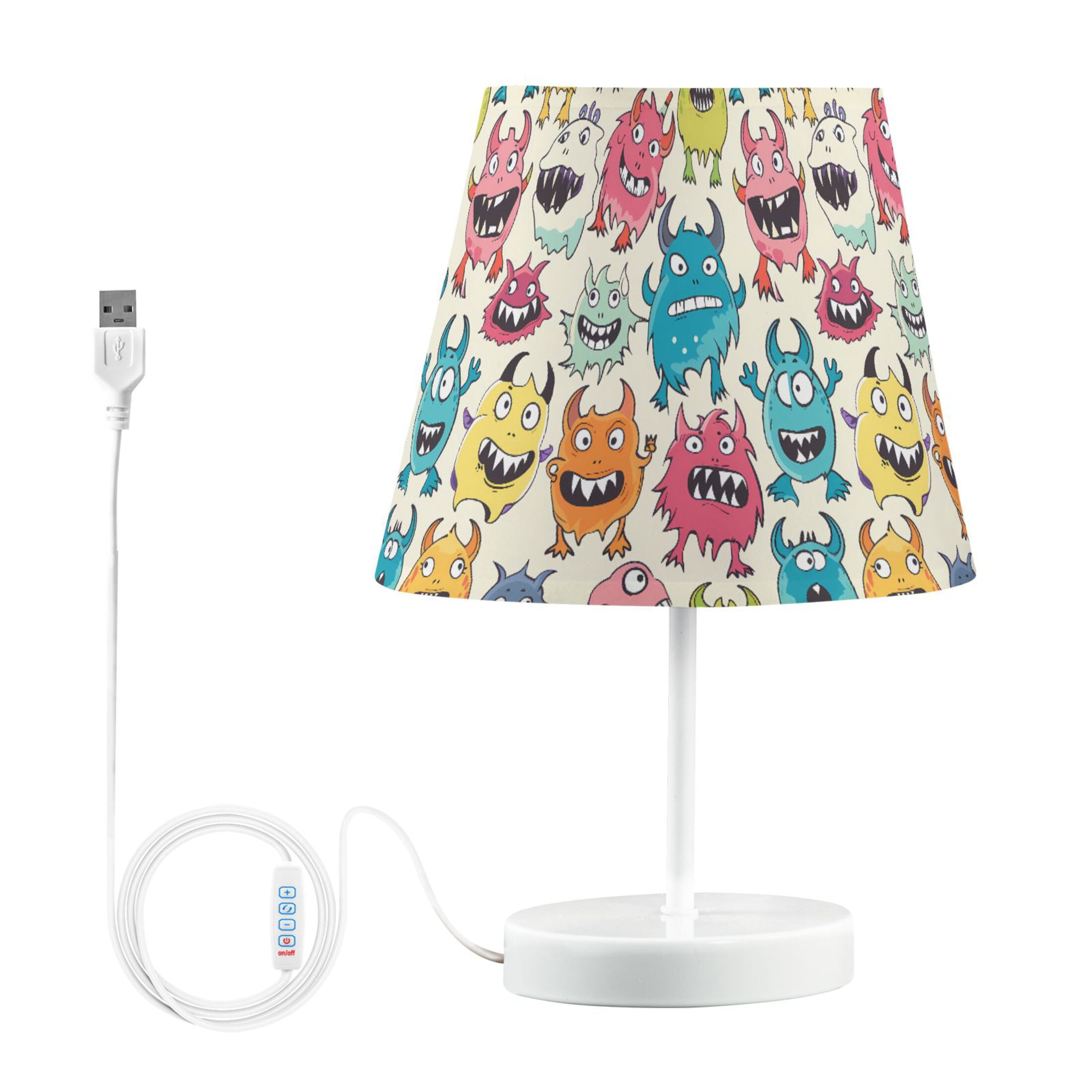 LED Desk Lamp Cartoon Lovely Monsters Table Nightstand Lamps with 3 ...